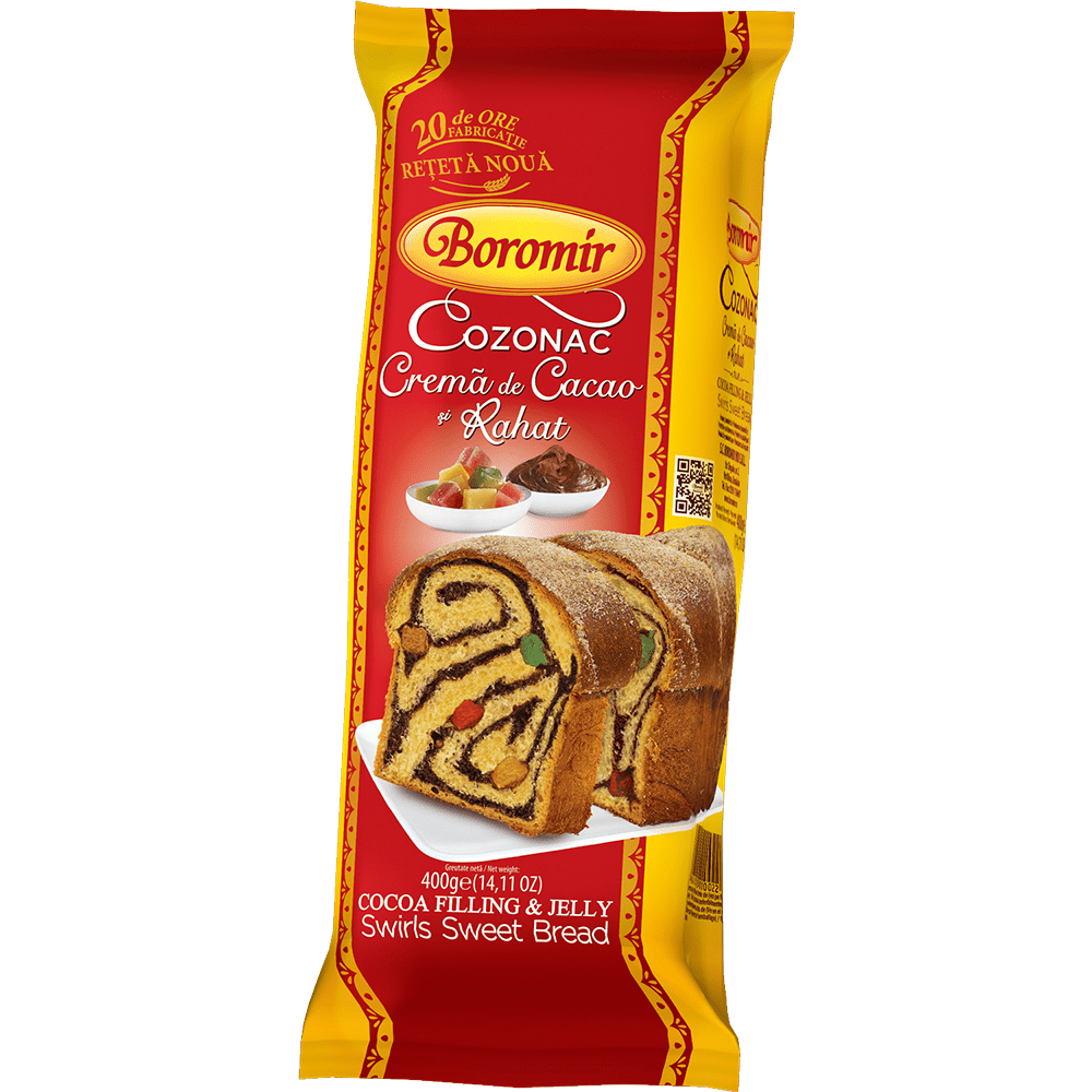 Cozonac cu crema de cacao si rahat | Delumani - Magazin Online Romanesc